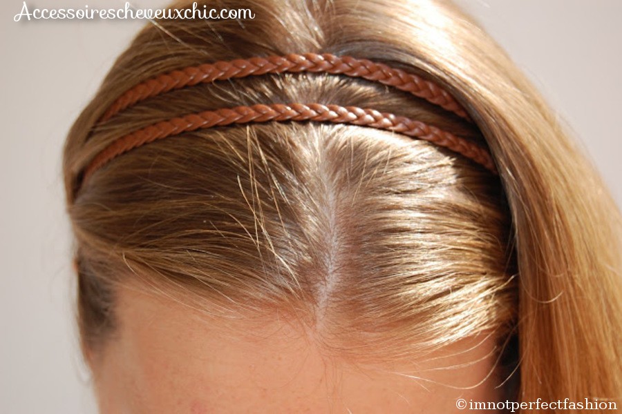 Bandeau double tresse frontal